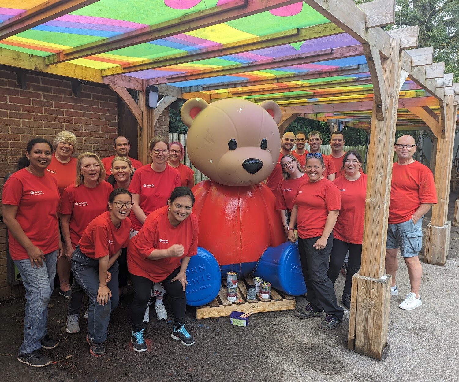 Swiss Re help us with a Pixie Woodland Trail and some rather large Bears! - The Caldecott Foundation